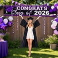 Graduation Party Supplies, Congrats Grad Banner, Purple Graduation ...