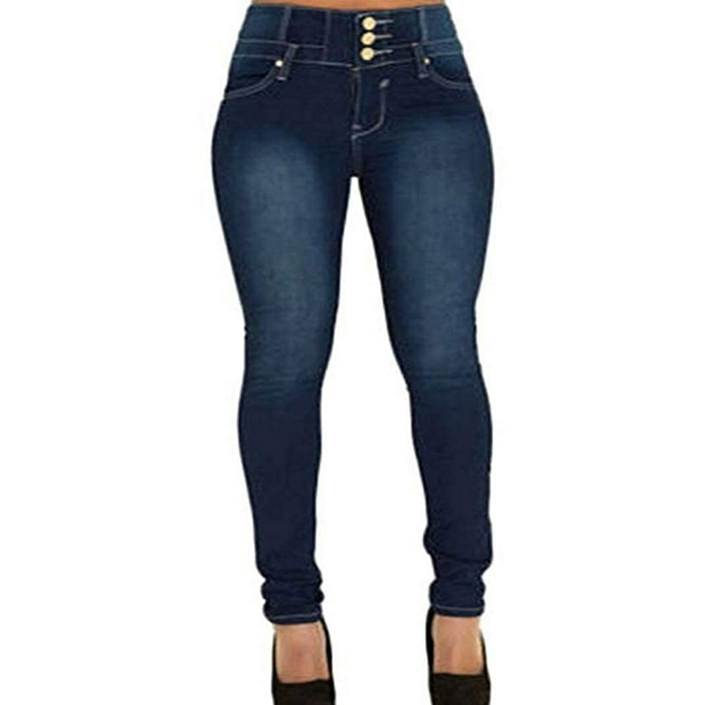 Click here for Generic Women High Waist Classic Skinny Jeans Deni... prices