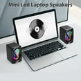 NJSJ Computer Speakers, USB Powered RGB LED 2.0 Stereo Speakers ...