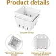 4 Pack Ceramic Berry Basket Square Ceramic Fruit Bowls 4.4 Inch ...