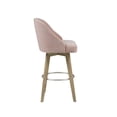 Counter Stool with Swivel, 25.75" Seat Height, Solid Wood Legs, 360 ...