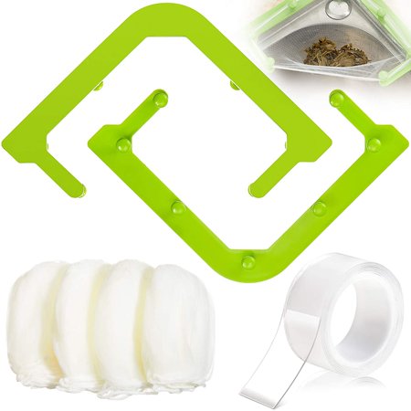 2 Pieces Triangle Tri-Holder Filter with 100 Pieces Filter Net, Sink St ...