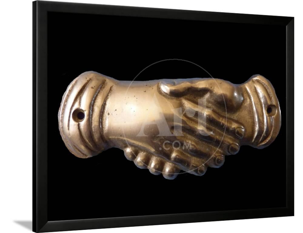 Masonic Handshake Symbol, End of 19th C, Framed Art Print Wall Art Sold ...