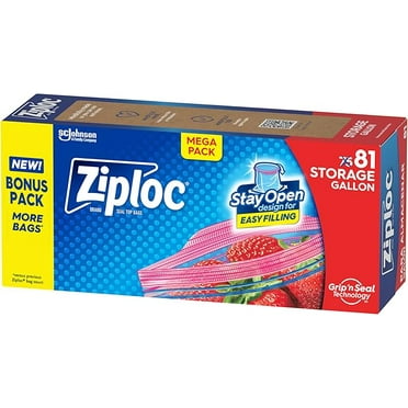 SC Johnson Ziploc XL Big Bags, Extra Large Storage, 4 Bags, Packaging ...