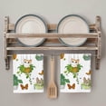 3 Pack Cute Cat Kitchen Towels Green Potted Plant Butterfly Botanical ...