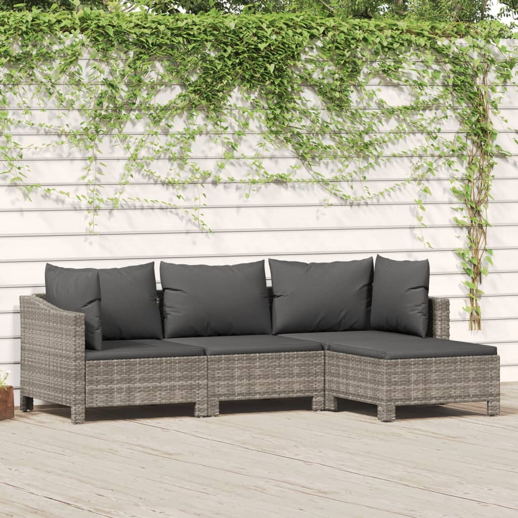 Click here for Vidaxl 4 Piece Garden Lounge Set With Cushions Gre... prices