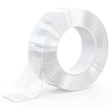 Removable&Traceless Adhesive Nano Gel Tape, Washable Strong Adsorption Double Sided Clear ...