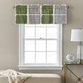 Black Stripes Valances for Windows Green Japanese Style Striped Line ...