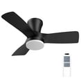 SUNMORY 30 inch Low Profile Ceiling Fans with Lights and Remote, 6 Wind ...