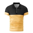Afdoent Mens Polo Shirts Short Sleeve Shirt Fashion Color Block Design ...