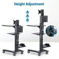 "Yescom Mobile Office Stand, Adjustable CPU & Keyboard Station, 68 ...