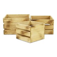 HUBERT® Rustic Wooden Crate - 14 3/4"L x 11 1/4"W x 5 7/8"H - Walmart.com