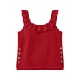 Women's Tank Top Cute Ruffle Scoop Neck Cute Cotton Linen Blend Summer ...