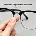 GJX Half Rim Blue Light Blocking Computer Glasses,Cute Blue Light ...
