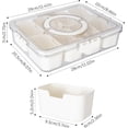 Divided Snack Box with Lid – Clear Food Storage Container with Colorful ...