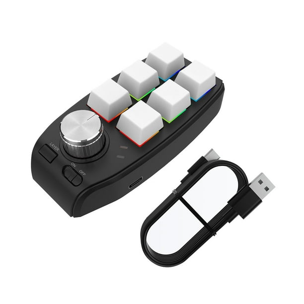 Keyboard RGB Replacement with Knob USB Durable Wired Custom Keypad ...