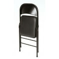 Mainstays Metal Steel Padded Foldable Seat and Back Vinyl Folding Chair ...