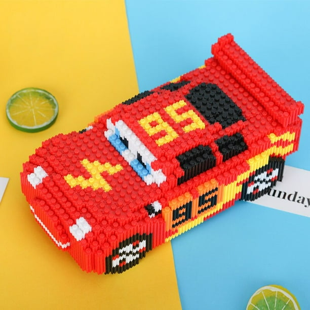 Disney Cartoon Pixar Cars 3 Diamond Building Blocks Lightning Mcqueen ...
