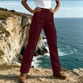 SOOMLON Cargo Pants for Women with Pockets Plus Size Straight Leg Work ...