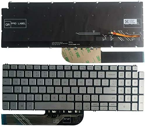 New US Silver English Backlit Laptop Keyboard (Without palmrest) for ...