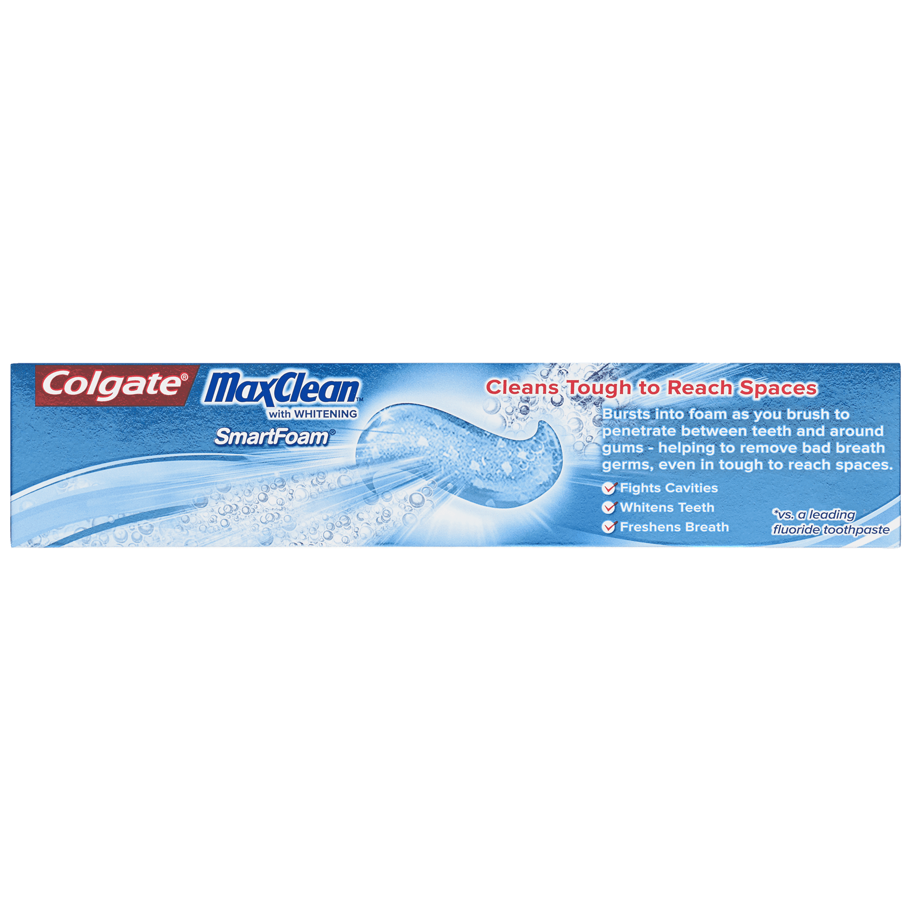 Colgate Max Clean with Whitening Foaming Toothpaste, Effervescent Mint ...