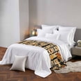 African Woman Bed Runner Twin Size Giraffe Elephant Beige Silhouette ...