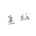 4 Pieces Elephant Statue Clown Figurine Tabletop Decoration Crafted ...
