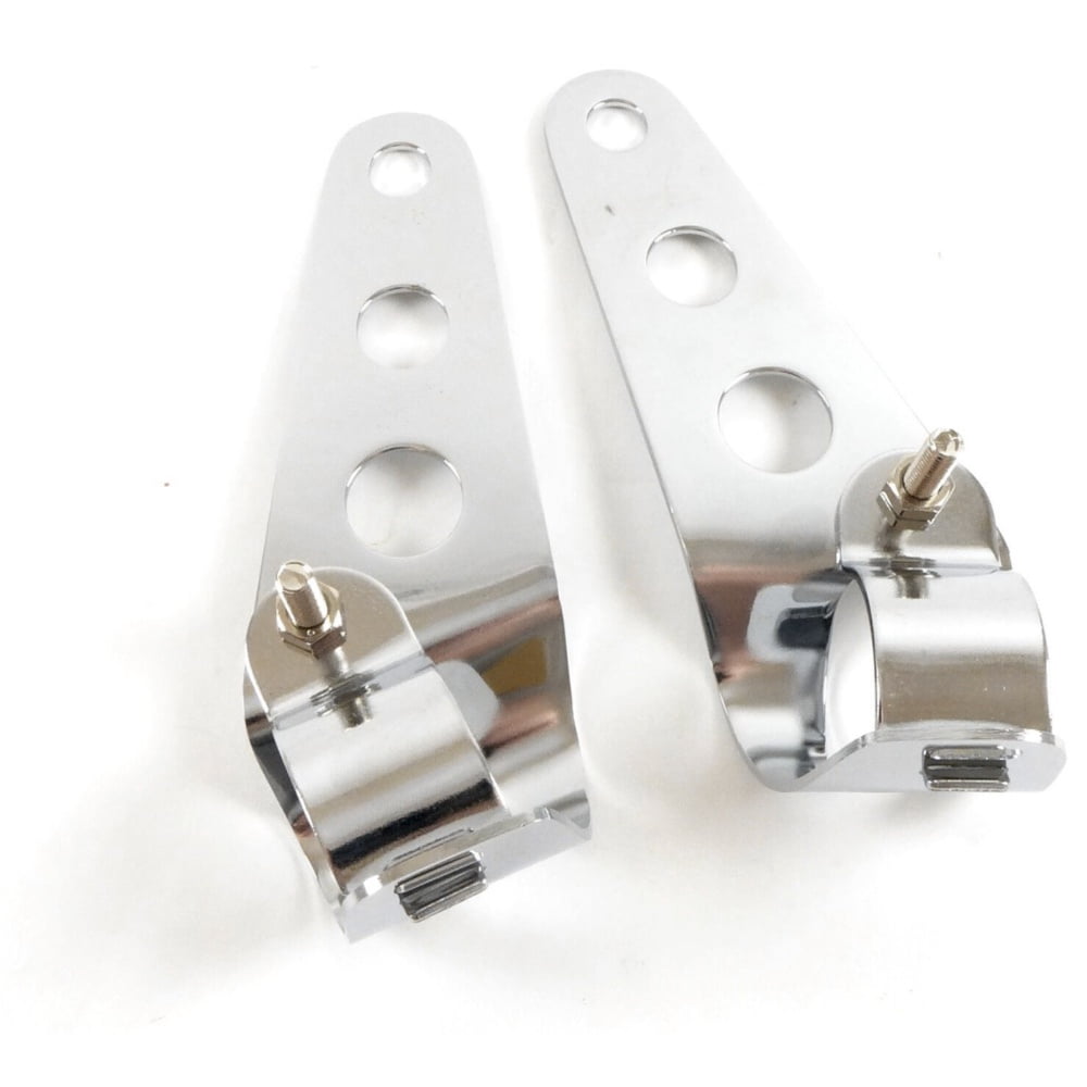 MC Chrome Head Bracket Fork Mount for Kawasaki KZ Headlight Cafe Racer ...