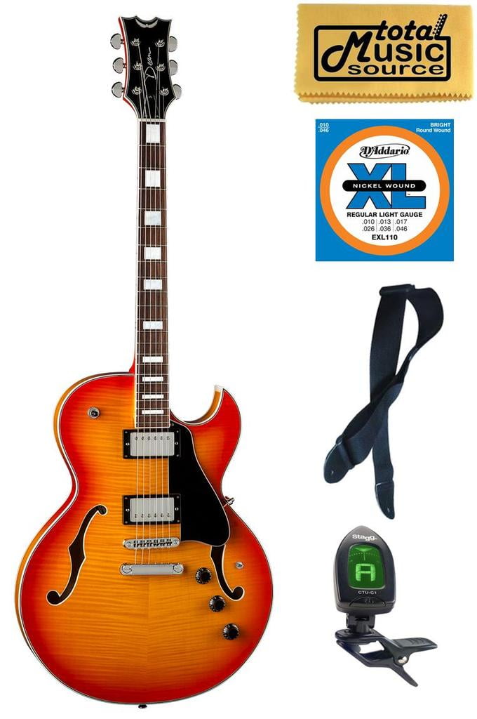 Dean COLT FM TAB LLPACK Colt Flame Top Semi-Hollow-Body Electric Guitar ...