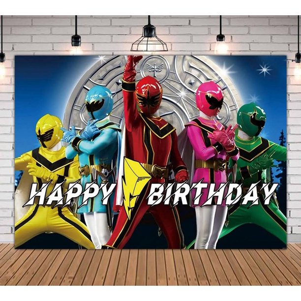 Power Ranger Megaforce Backdrops Teenagers Birthday Party Sign Banner ...