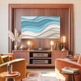 Aqua Beige Ombre TV Cover for 85 Inch Screen,Stretch Fabric Dustproof ...