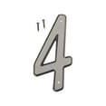 Hy-Ko 4-inch Reflective Plastic House Address Number 4, Silver and ...
