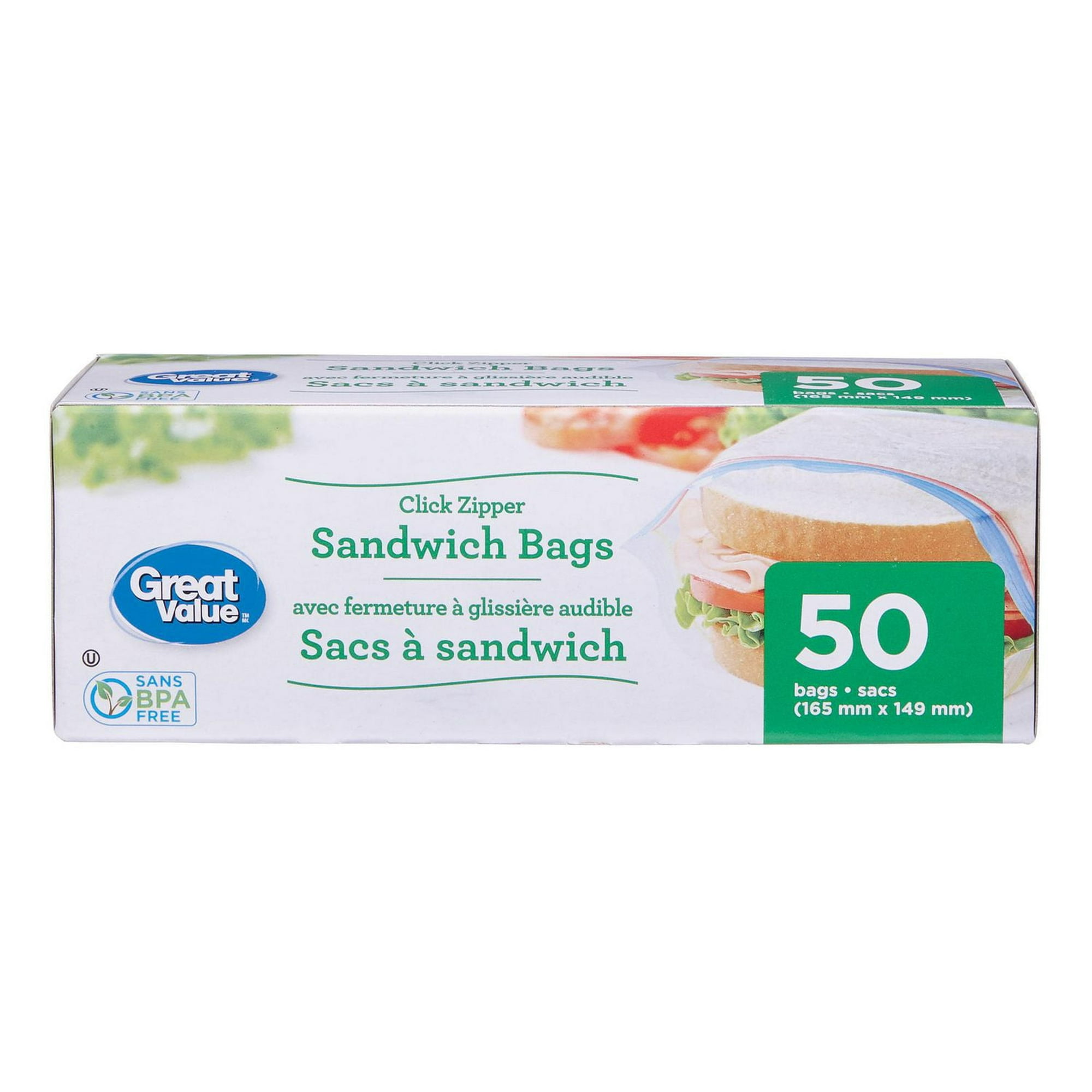 Click here for Great Value Zipper Sandwich Bags 165 Mm X 149 Mm prices