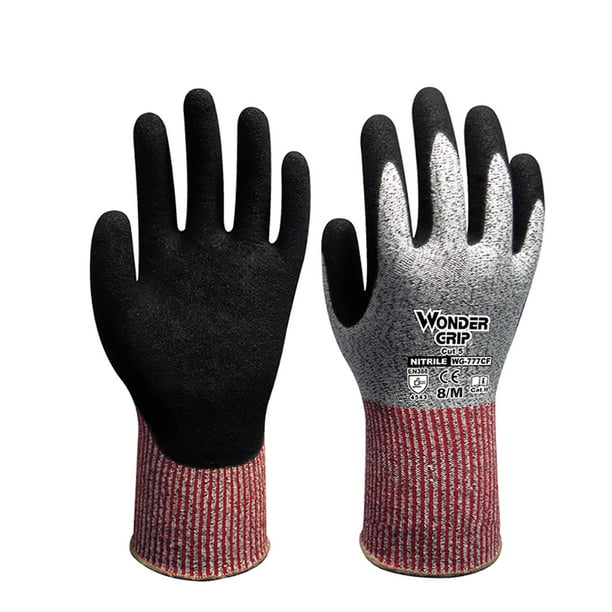 Wonder Grip Cut Resistant Work Gloves Level 5 Protection EN388 Certified Safety Gloves for Hand Protection 1 Pair Medium Walmart