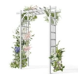 OverPatio 7' Vinyl Garden Arbor Arch PVC Wedding Archway - Walmart.com