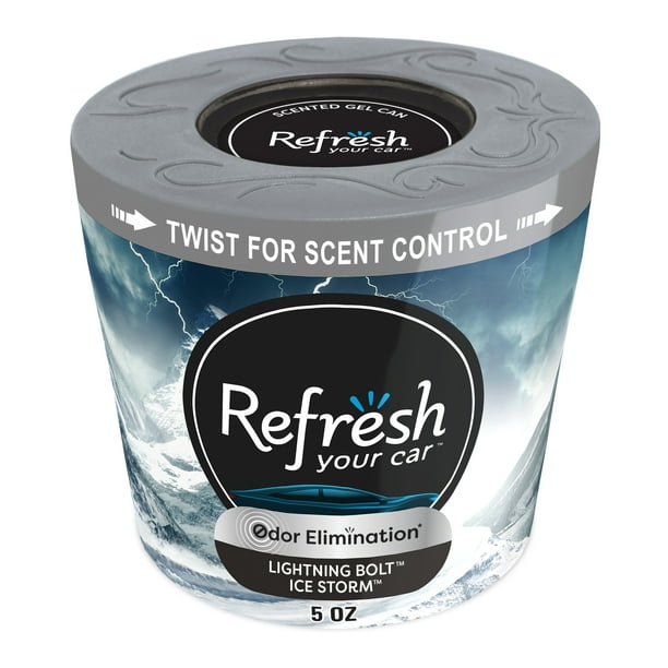 Refresh Your Car! Gel Can Air Freshener (Lightning Bolt/Ice Storm Scent ...