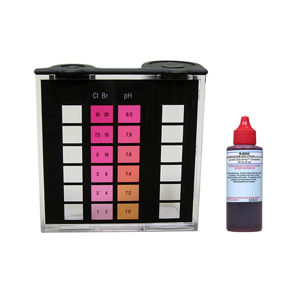 Taylor Pool Test Kit Replacement Comparator and R-0004 2 Oz pH ...
