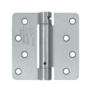 Deltana DSH4R426D 4" x 4" x 1/4" Spring Hinge; Satin Chrome Finish ...