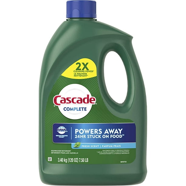 Cascade Complete Gel Dishwashing Detergent, Fresh Scent, 120 Fl oz ...