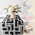 Black Stripe 4.5 ft Cheesecloth Table Runner for Wedding 19"x55 ...