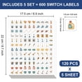 1 Set PVC Self-Adhesive Stickers Writable Label Stickers Rectangle ...