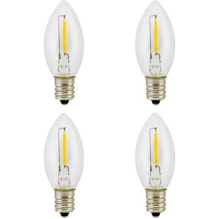 Promotion! Landlite Night Light Bulb C7 1W, Bullet/ Shape Bulb 120V 1W ...