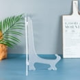 12 Inch Plastic Display Stand, White Easel Display Photo Holder Stand ...