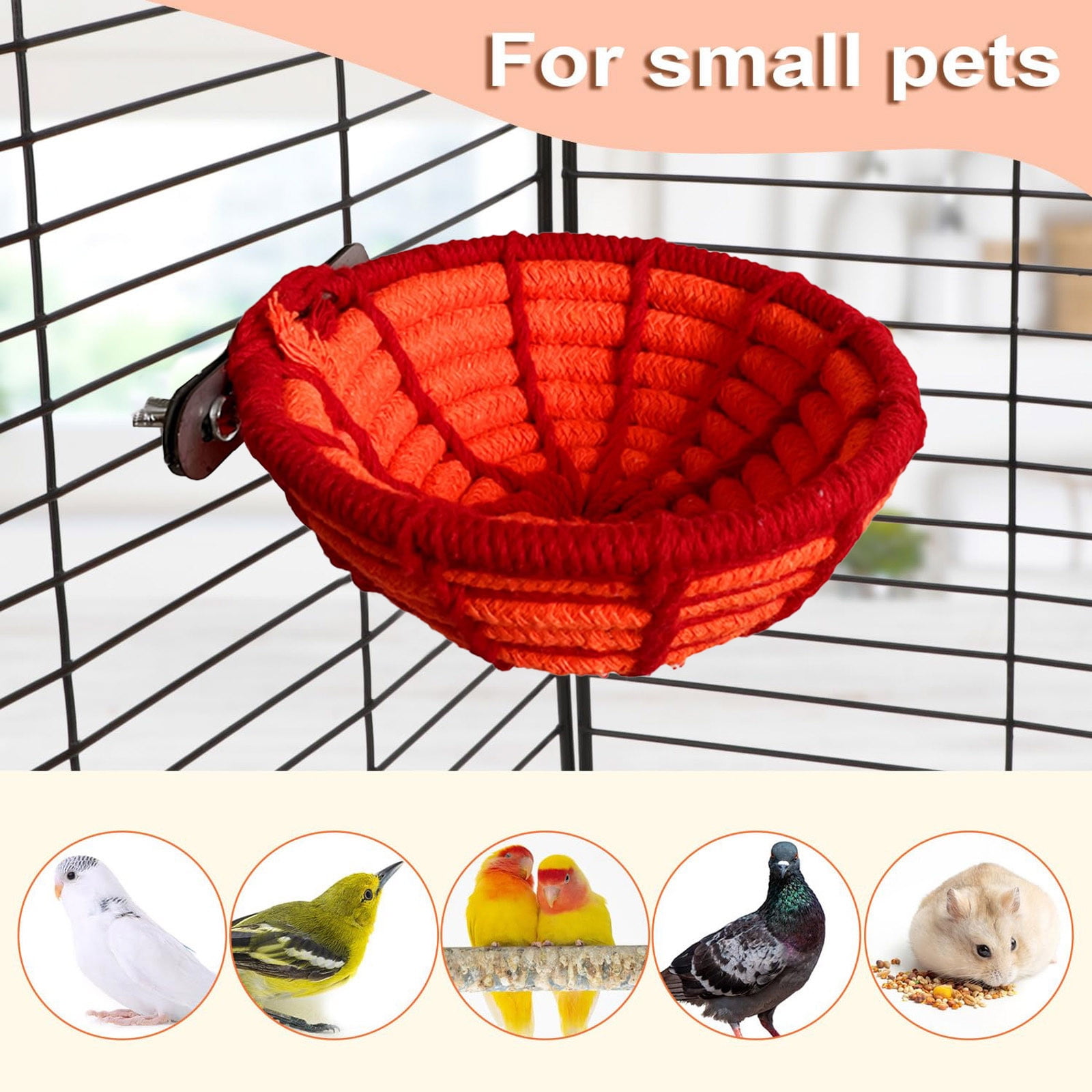 Handmade Coton Rope Bird Breeding Bird Cage For Small Parrots Budgie ...