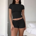 2 Piece Lounge Set for Women Summer Casual Outfits Fashion Solid Color ...