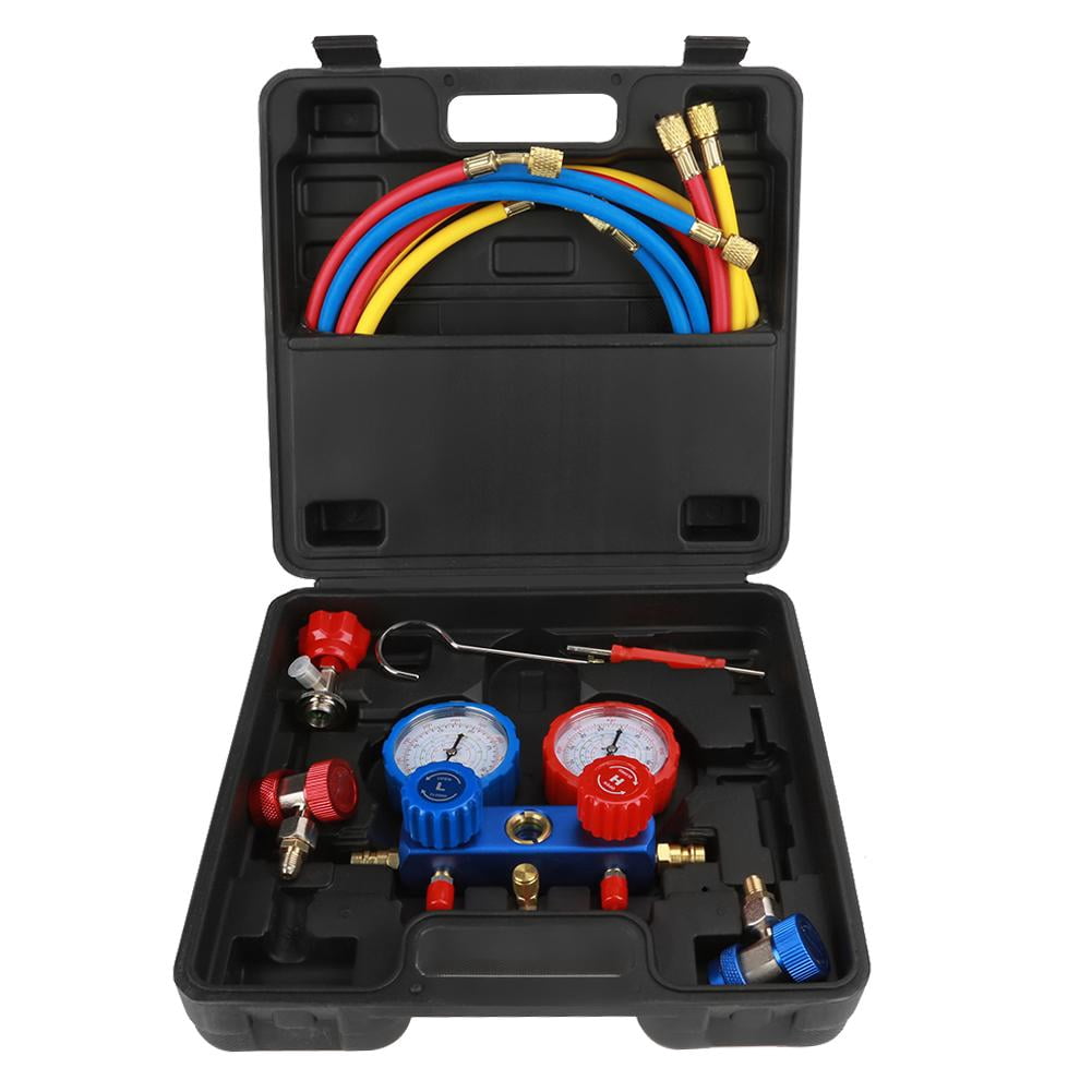 R134a Air Conditioning Refrigerant Manifold Gauge Set with 1.5m ...