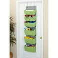 Household Essentials Over The Door Closet Organizer, Green and Gray ...