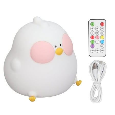 Chick Silicone Night Light RGB LED 7 Colors Adjustable Cute Chicken ...