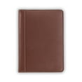 "Samsill 5""x8"" Brown Leather Junior Padfolio with Contrast Stitch ...