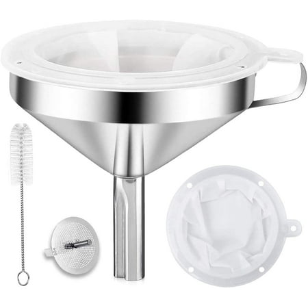 Kitchen Funnel for Filling Bottles, 304 Stainless Steel Food Funnels ...